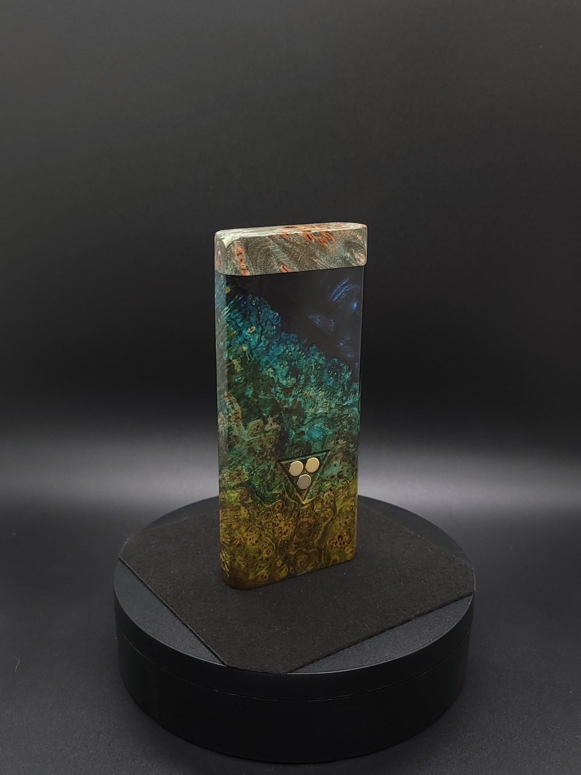 2G-Stash-Burl Hybrid-XL Dynavap Stash Case – Dovetail Woodwork