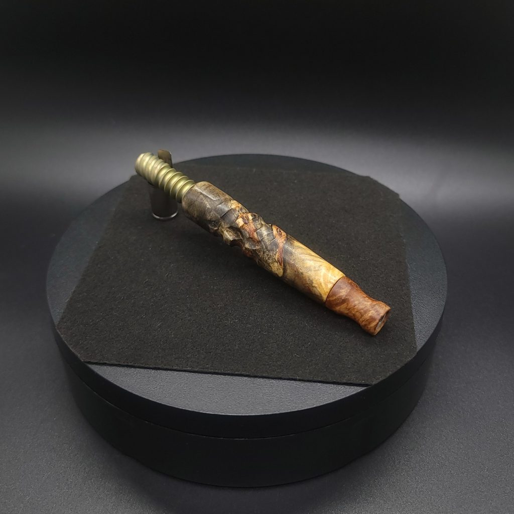 The Downward Spiral-Buckeye Burl-Dynavap Stem-NEW! - Dovetail Woodwork