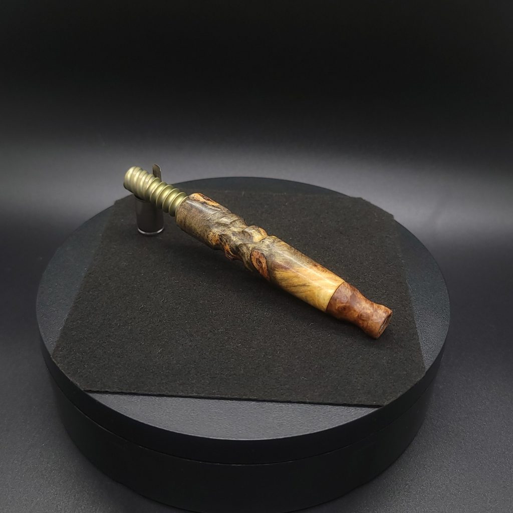 The Downward Spiral-Buckeye Burl-Dynavap Stem-NEW! - Dovetail Woodwork