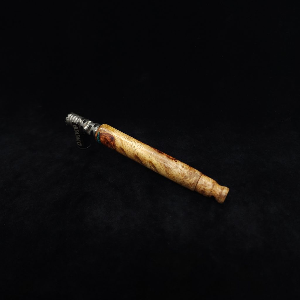 Trigonous Hybrid-Eclipse XL Dynavap Stem w/Blue Opal Inlays+Mouthpiece ...