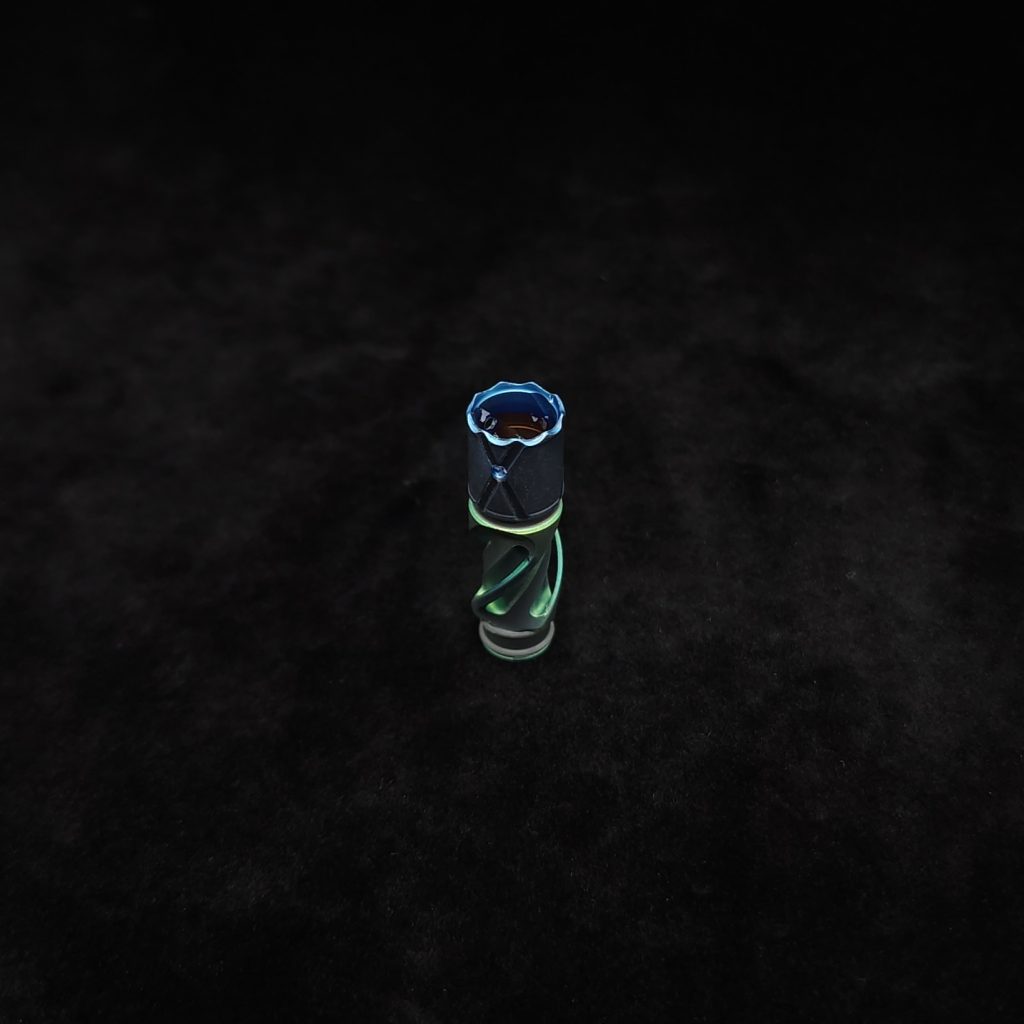 TITANIUM TIP: HELIX-Green/Blue Anodized - Dovetail Woodwork